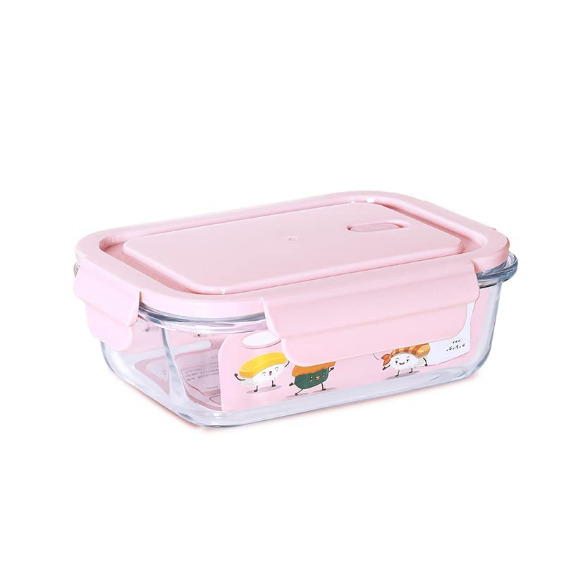 Buy JIGSHTIAL Compartment Rectangular Storage Glass Lunch Box with Leak ...
