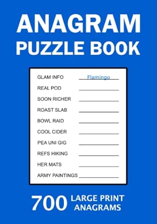Anagram Puzzle Book: 700 Large Print Anagrams: Amazon.co.uk: Publishing ...