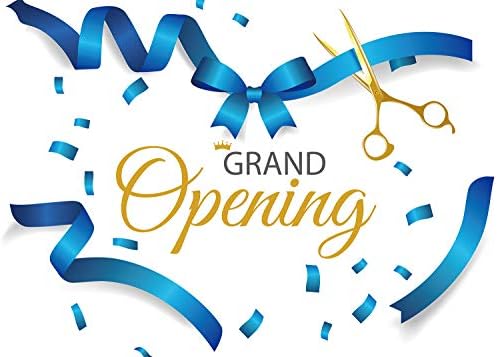 Amazon.com : Ribbon Cutting Backdrop for Grand Opening Ceremony 7x5ft ...