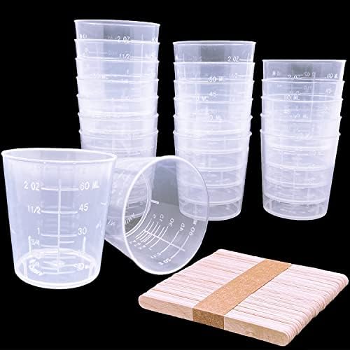 Amazon.com: 6 PCS 3.4oz/100ml Resin Measuring Cups Plastic Graduated ...