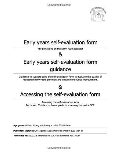 Early Years Self Evaluation Form (SEF): Early Years SEF form, Guidance ...