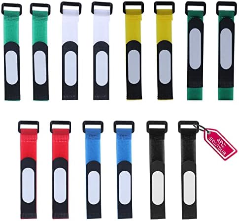 Cable Ties, Pack of 30, 6 Colours, Nylon Cable Ties Set with Labelling ...