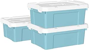 Amazon.com - Cetomo Lidded Storage Bin with Handle, Tote Organizing ...