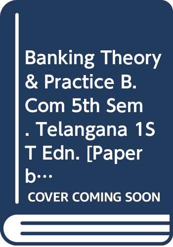 Banking Theory & Practice B.Com 5th Sem. Telangana : Amazon.in: Books