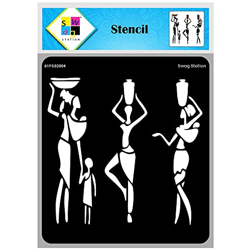 Buy SWAGSTATION Tribal Errands Reusable Template Stencils for Craft and ...