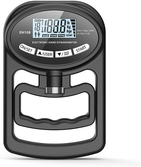 Electronic Hand Dynamometer, 265 lbs / 120 kg Electronic Hand Grip ...