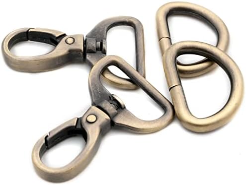 Amazon.com: Oval Snap Hooks,with D Rings 8 Sets Purse Hardware Lobster ...