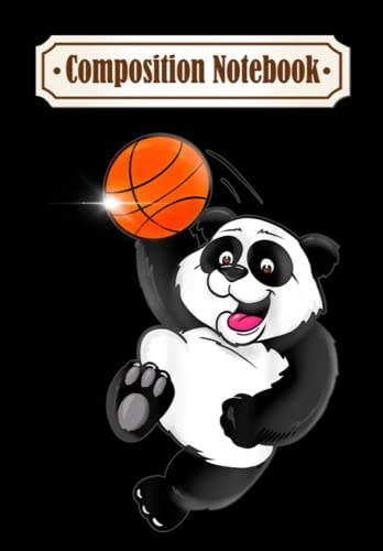 『Composition Notebook: Basketball Panda Slam Dunk Funny Kids Adults ...