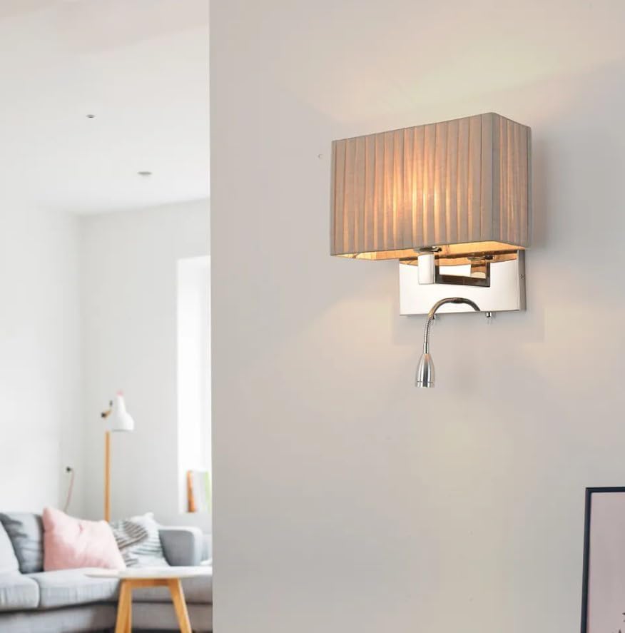 CITRA LED Wall Light Deep Beige Reading Bedside Stainless Steel Wall ...