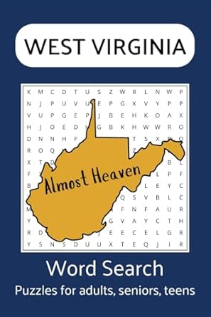 West Virginia Word Search Puzzle Book: Word Searches with Easy to Read ...
