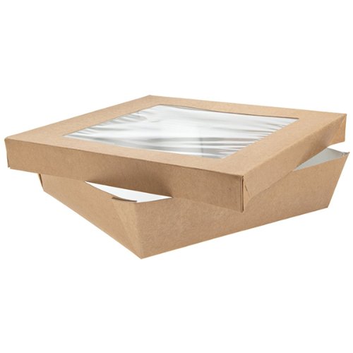 White Kray Box with Window Lid (Case of 100), PacknWood - Paper To Go ...