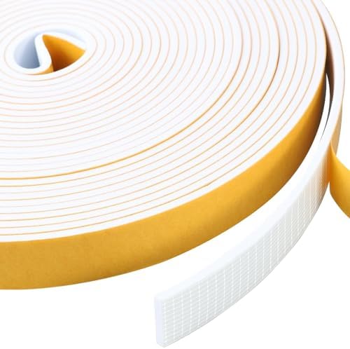 6M Window Draft Excluder Tape Adhesive Window Seal Strip, White ...