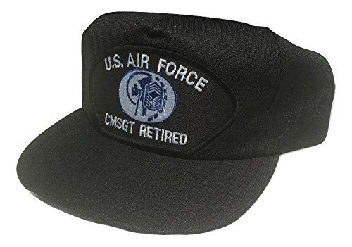 US Air Force Command Master Sergeant CMSgt E-9 Ball Cap Black : Amazon ...