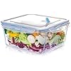Amazon.com: NUTRIUPS 3.3L Large Glass Food Storage Containers, Square ...