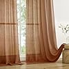 Amazon.com: Novecozy Terracotta Linen Curtains 72 Inch Long 2 Panels ...