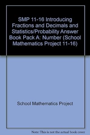 SMP 11-16 Introducing Fractions and Decimals and Statistics/Probability ...