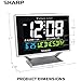 Sharp Atomic Desktop Clock with Color Display - Atomic Accuracy - Easy ...
