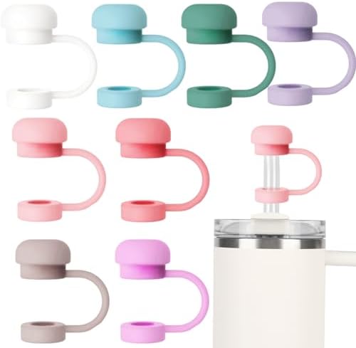 Amazon.com: 5 Pack Silicone Straw Covers - Compatible with Stanley Cups ...