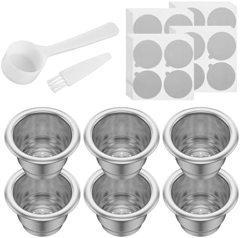 Reusable Capsules for Nespresso OriginalLine, 6pcs Refillable Coffee ...