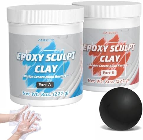 Amazon.com: 1 Pound Black Epoxy Putty Sculpt Clay, 2 Part (A & B ...