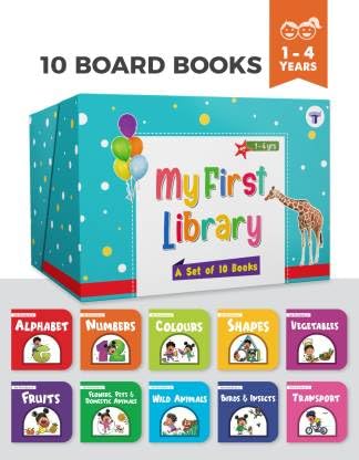 My First Library Box Set of 10 Board Books for Kids | Complete Learning ...