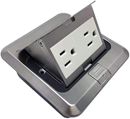 Pop Up Floor Box Countertop Box w/15A with Duplex Receptacle - Brushed ...