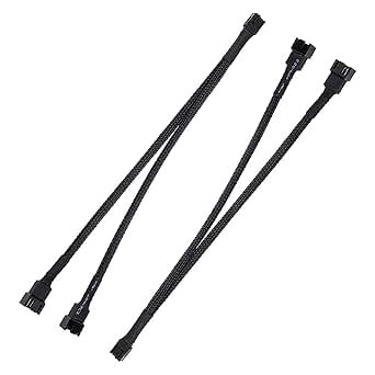 Amazon.com: Uyubao 2-Pack 2 Way 3/4 Pin PWM Fan Splitter Cable 11 ...