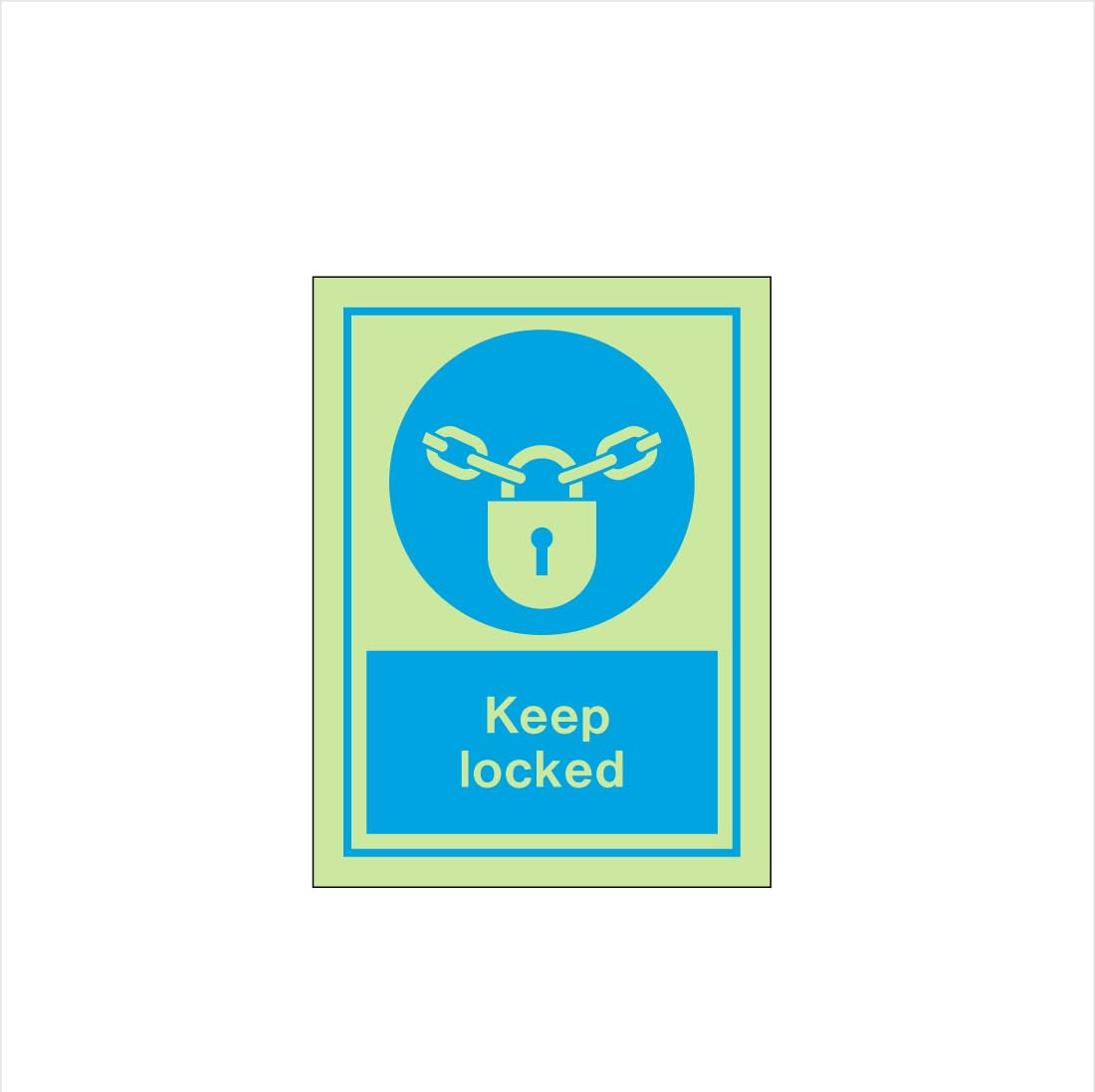 Keep Locked Sign |Acrylic Board |Radium Night Glow Illumination ...