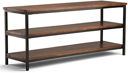 Amazon.com: Atlin Designs Short TV Stand for 65" TV, Slim Solid Wood ...