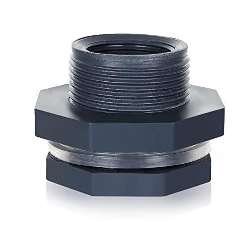 MIVIDE 10PCS 1 Inch PVC Plastic Bulkhead Fitting with Plugs - Want It All