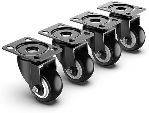 Caster Wheels 2" Locking Casters Set of 4 Heavy Duty Furniture Wheels ...