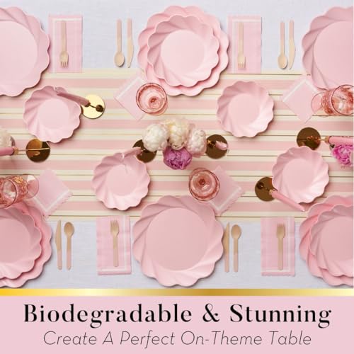 Snapklik.com : Eco-Friendly Compostable Table Set - 88 Piece Set For 8 ...