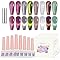 Amazon.com: ADHERE 12ML Cat Eye Gel Nail Polish Kit, Magnetic Gel ...