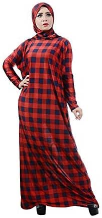 Muslim Islamic Galabeya Isdal Kaftan Gilbab Prayers Isdal (RED) at ...