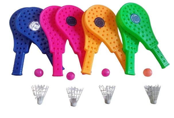 ZOKCY® (Set of 1) Mini Plastic Badminton (Racket) Toy for Kids with 1 ...