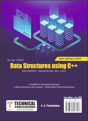 Data Structures using C++ for BE Anna University R25 CBCS (II - ECE ...