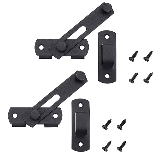 HuYiGGZ 2 Pieces Door Lock Latch Sliding Lock Bolts Flip Bolt Screw ...