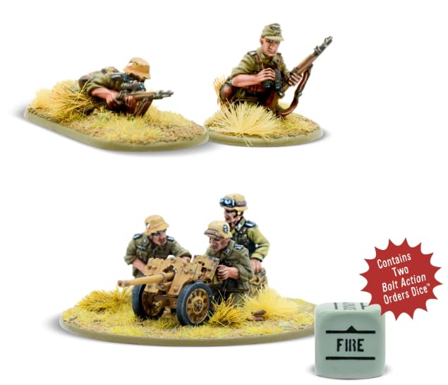 Warlord Games Afrika Korps Weapons Teams – 28mm Scale Miniatures for ...