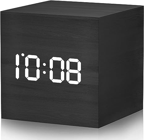 JALL Digital Alarm Clock, 12/24H Time Display, 3 Alarm Settings ...