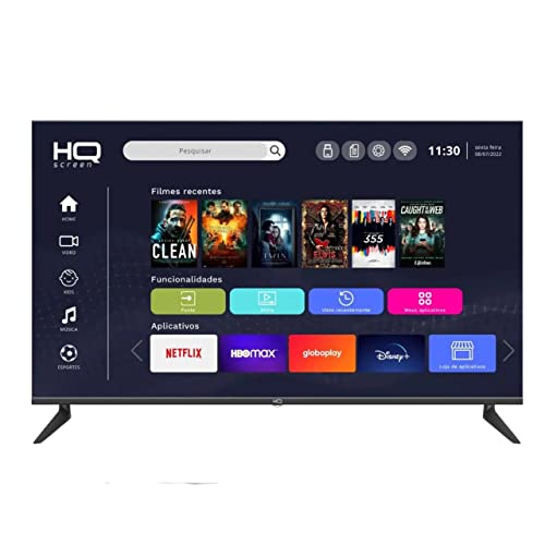 [𝗢𝗙𝗘𝗥𝗧𝗔] HQ Smart TV LED 50" 4K Conversor Digital Externo 3 HDMI 2 USB ...