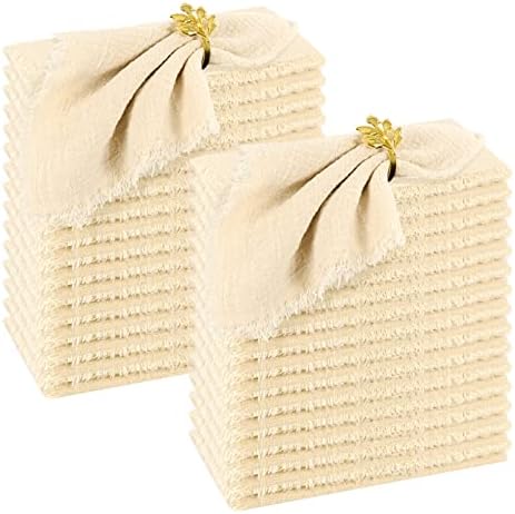 Amazon.com: 60 Pack Cotton Linen Napkins 16 x 16 Inch Linen Napkins ...