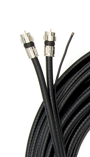 THE CIMPLE CO 25 Feet, Black- Dual RG6 Twin, Siamese Coaxial - Want It All