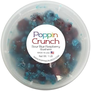 Amazon.com : Poppin Crunch Blue Raspberry Gushers Candy Snacks, 1-2 LBS ...