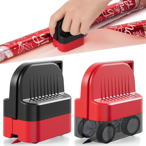 Amazon.com : LIZAAL 2-Pack Wrapping Paper Cutter with Wheels | Straight ...
