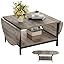 Amazon.com: SAYGOER Coffee Table 2-Tier Small Folding Coffee Tables with Storage for Living Room ...