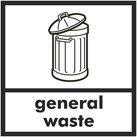 recycling sign Food waste Self adhesive vinyl sticker 120mm x 120mm ...