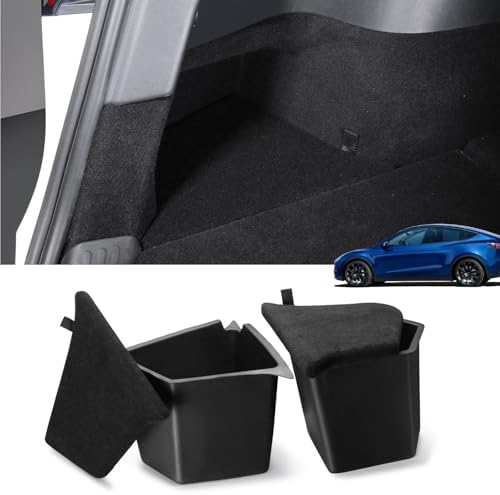 Amazon.com: Enopdmb Rear Trunk Side Organizer Storage Box for Tesla ...