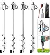 Amazon.com : Lifeswell 4 Pack Tent Stakes, 12 Inch Heavy Duty Ground ...