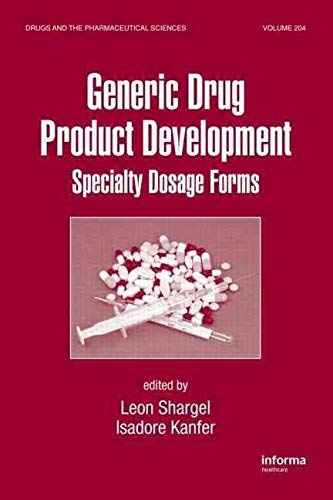 Amazon | Generic Drug Product Development | Kanfer, Isadore, Shargel ...