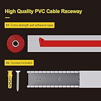 Cable Raceway Kit, UMTELE Open Slot Wiring Raceway Duct, Cable ...